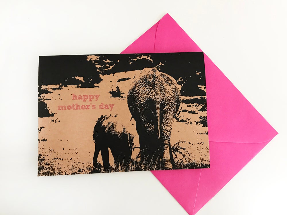 Happy Mother's Day Elephant card | noteify