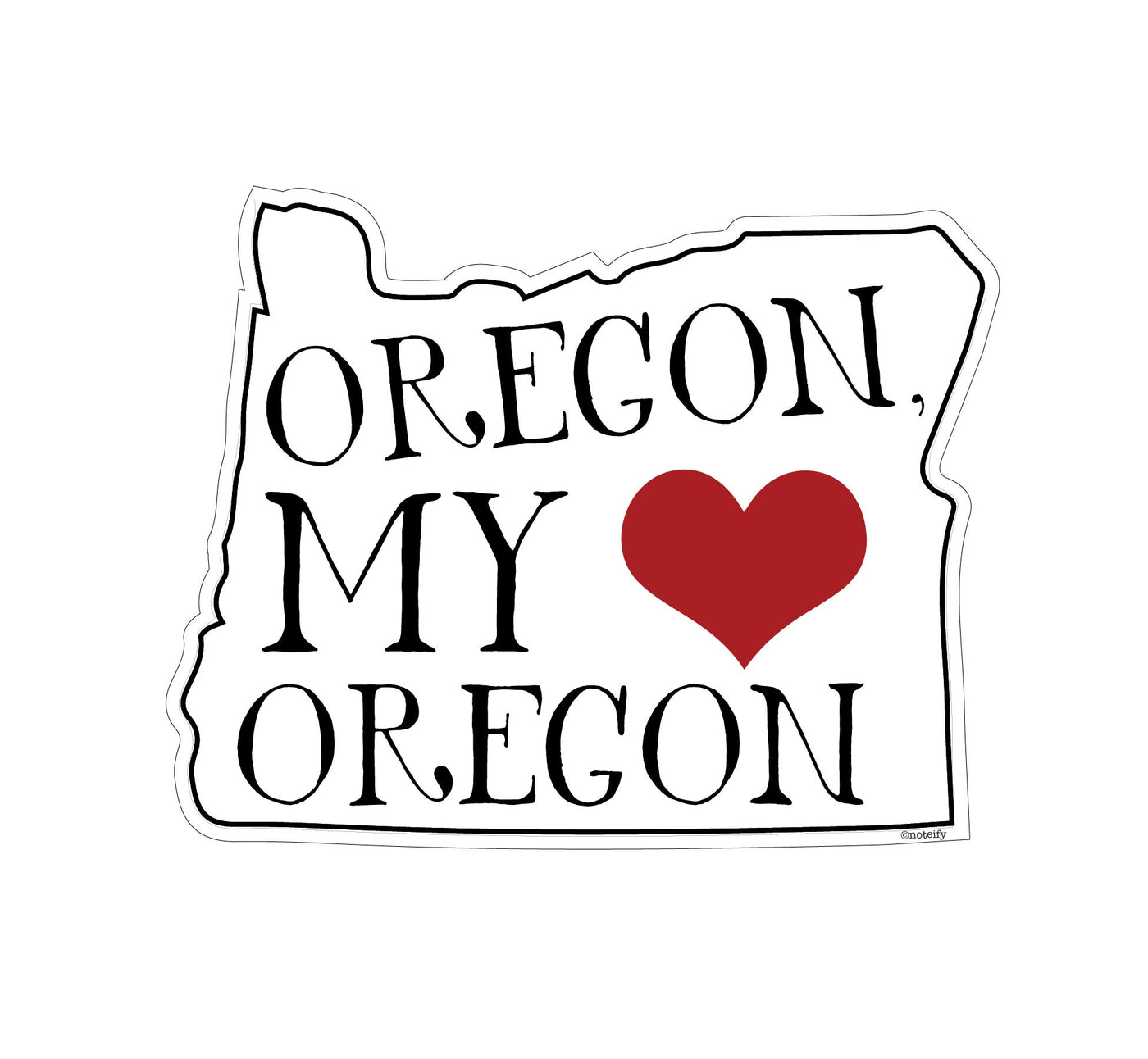 Oregon, My Oregon vinyl sticker | noteify